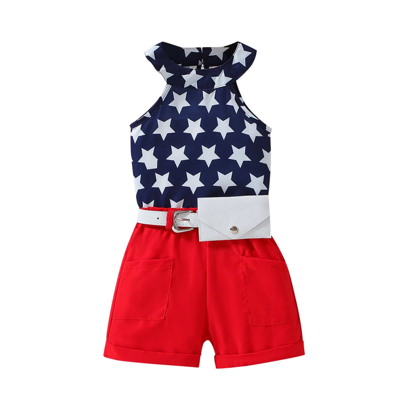 XFHLMJFF Girls Summer Clothing Sets 4Th Of July Independence Day ...