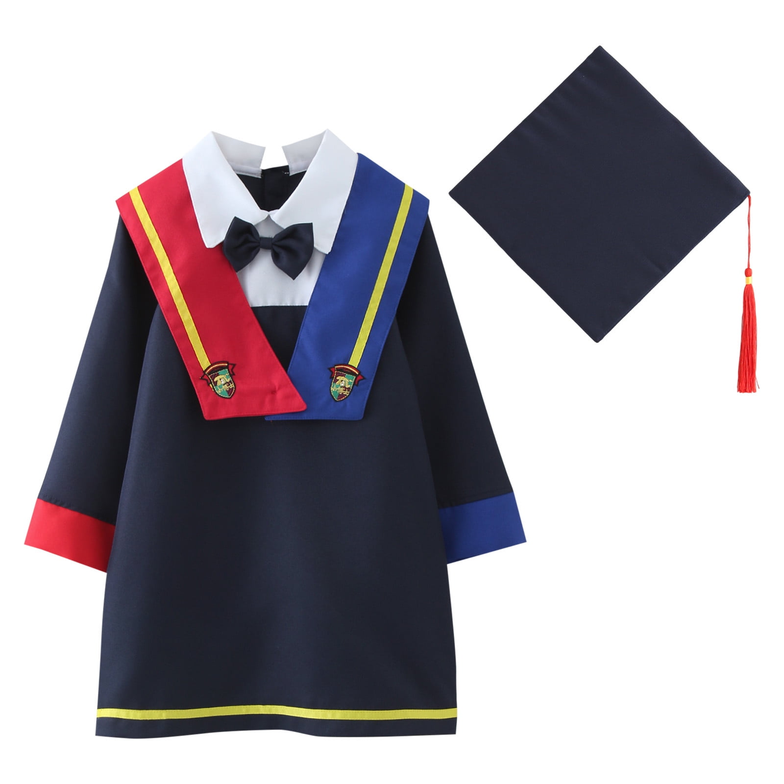 XFHLMJFF Kindergarten Preschool Graduation Cap Gown Stole Set For Kids ...
