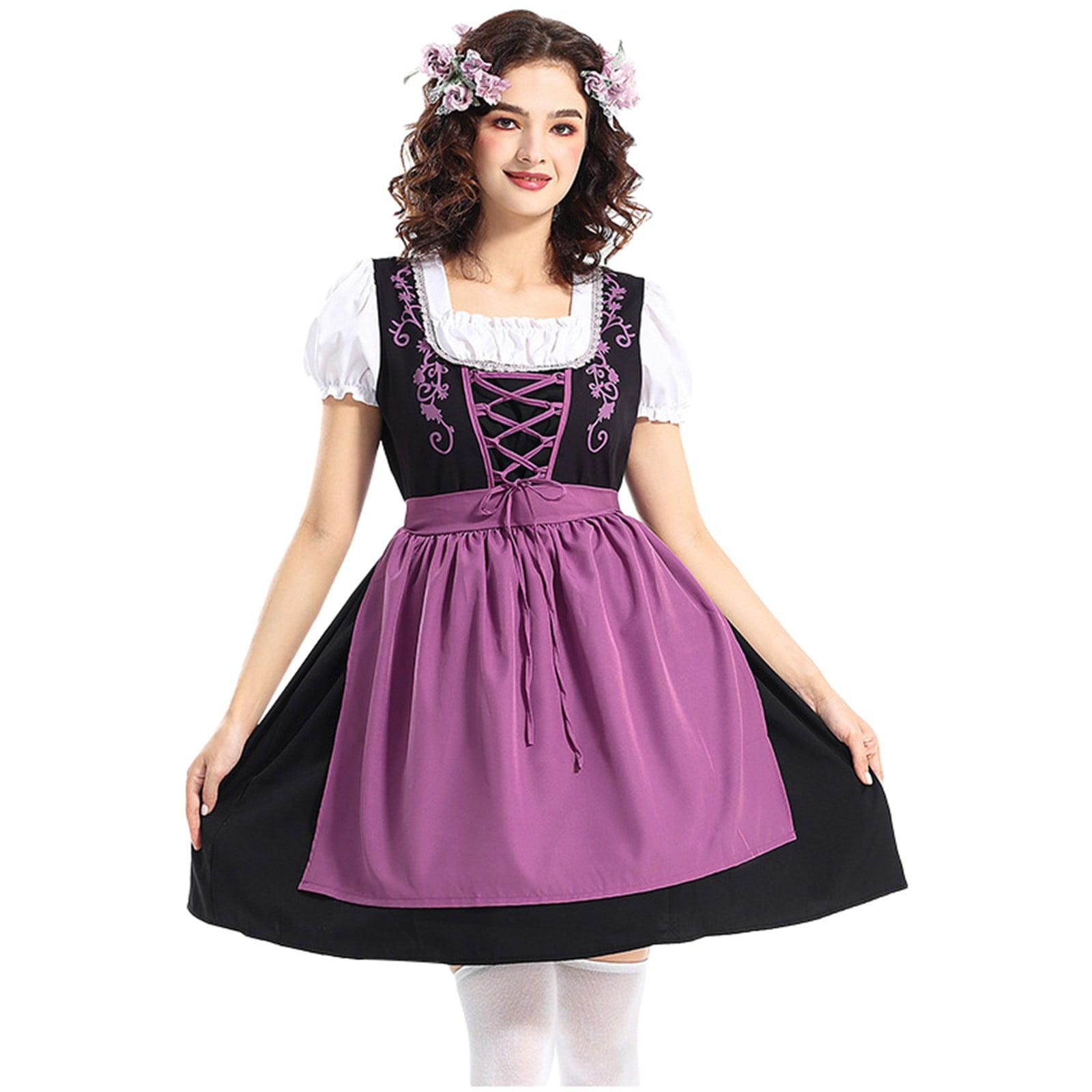XFHLMJFF Oktoberfest German Traditional Dirndl Dress for Women ...