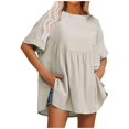 Xfhlmjff Womens Summer Tops Classic Shirts Casual Loose Fit 2024