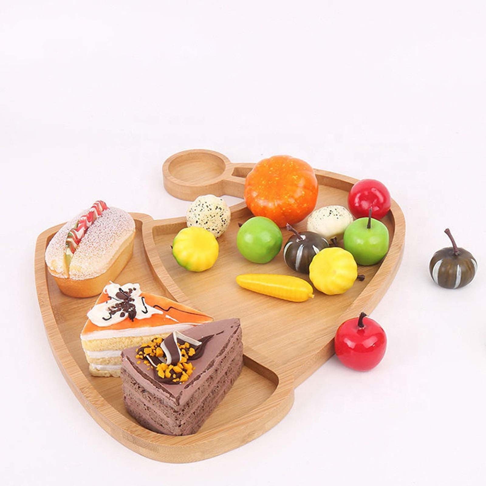 XFHLMJFF Wooden Tray Christmas Santa Hats Shaped Classic Serving Tray ...
