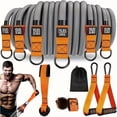 XFKJLY 300LB Resistance Band Set w/ Handles, Door Anchor & Ankle Straps ...