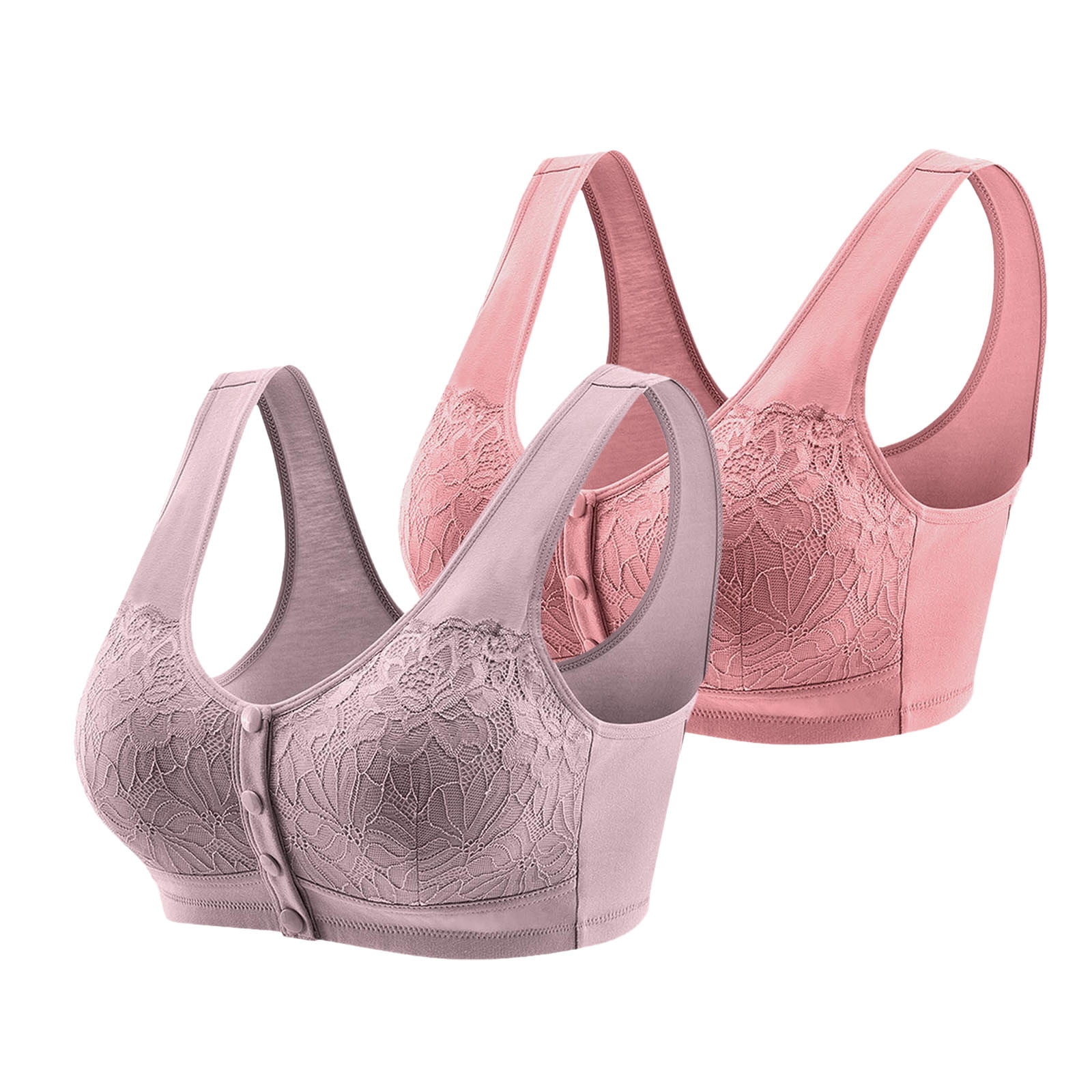 XFLWAM Bras for Women Front Closure Daisy Bra No Underwire Push up Bra ...