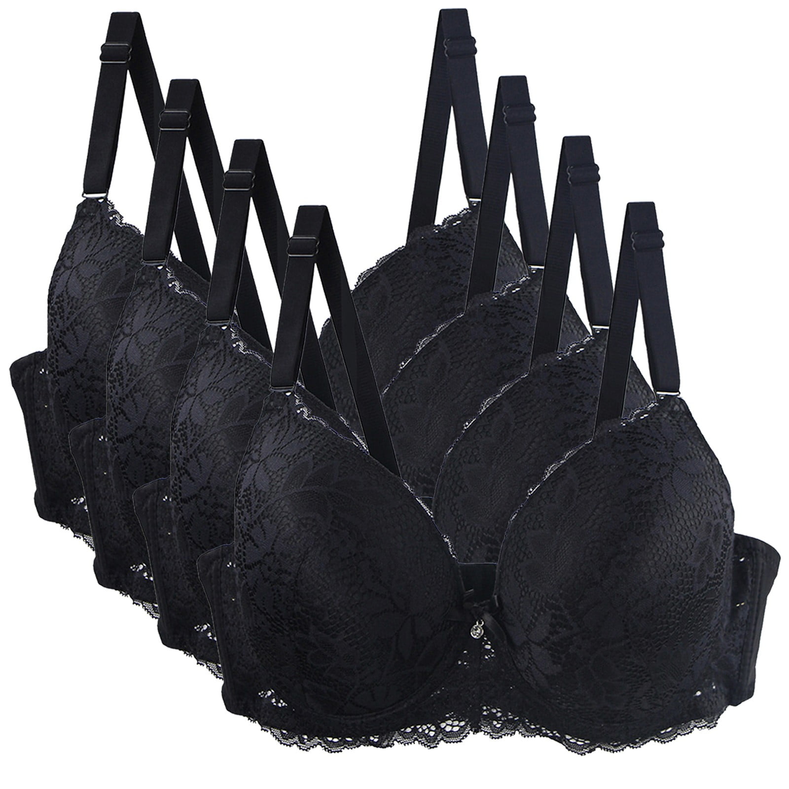 XFLWAM Bras for Women No Underwire Push Up Bralette Everyday Wear Plus ...