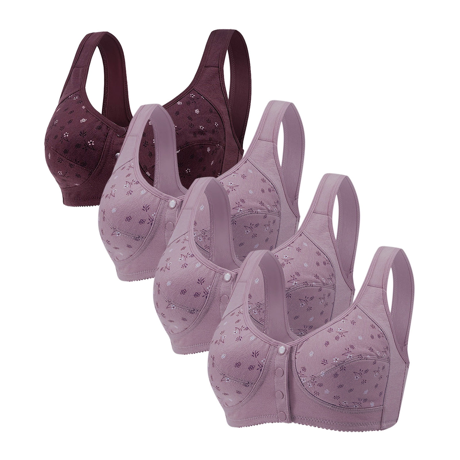 XFLWAM Daisy Bras for Older Women Daisy Bra for Seniors Front Closure ...