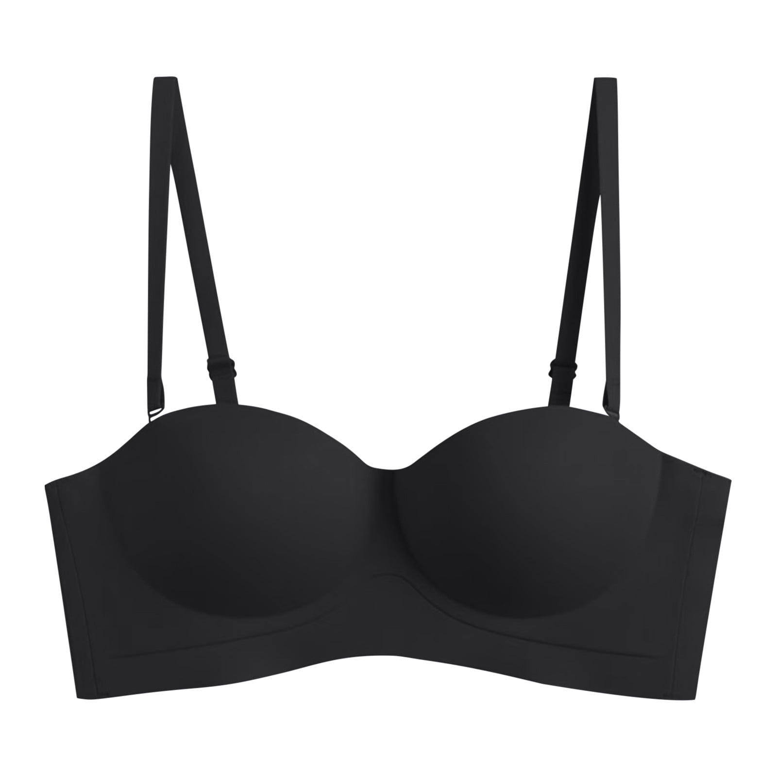 XFLWAM Wirless Bras for Women Bandeau Bra Removable Straps Bras Push Up ...