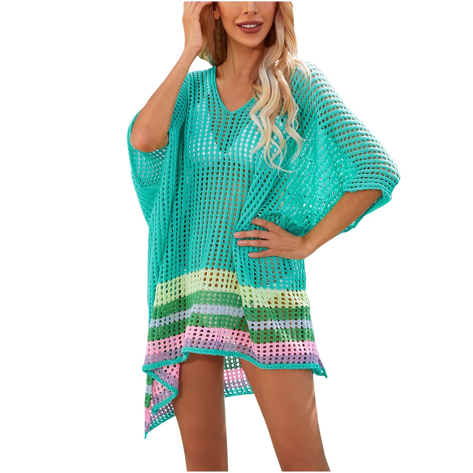 XFLWAM Women’s Bathing Suit Cover Up for Beach Pool Swimwear Crochet ...