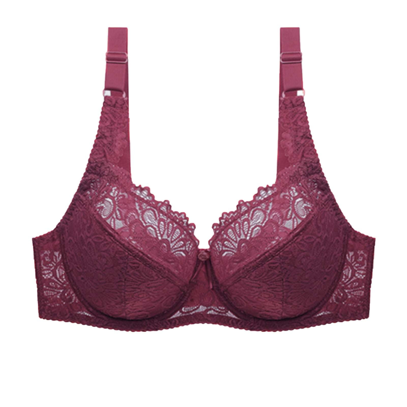 XFLWAM Women's Lace Underwire Bra Sheer See Through Bras Unpadded Ultra ...