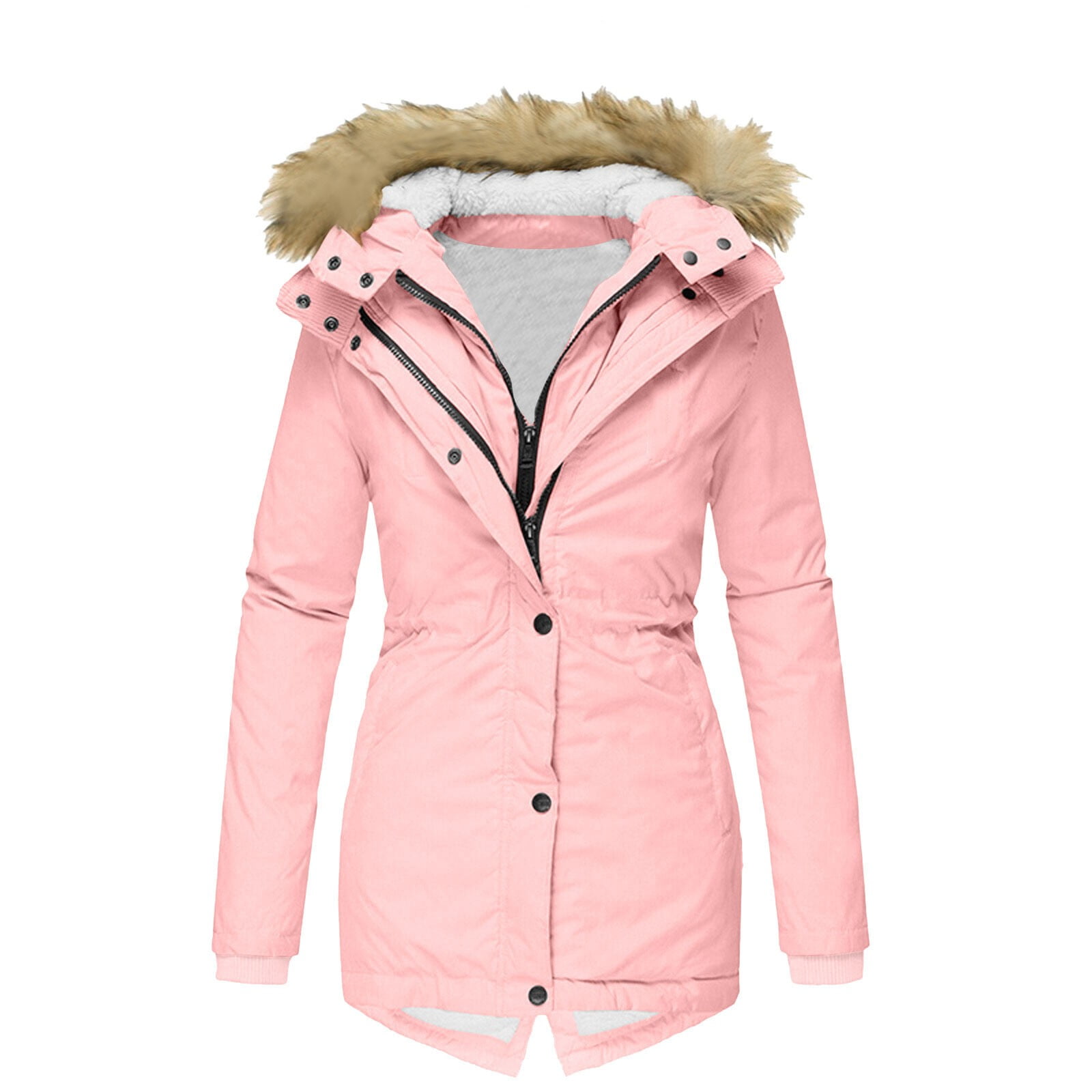XFLWAM Women's Parka Coats Winter Warm Puffer Quilted Jacket Long ...