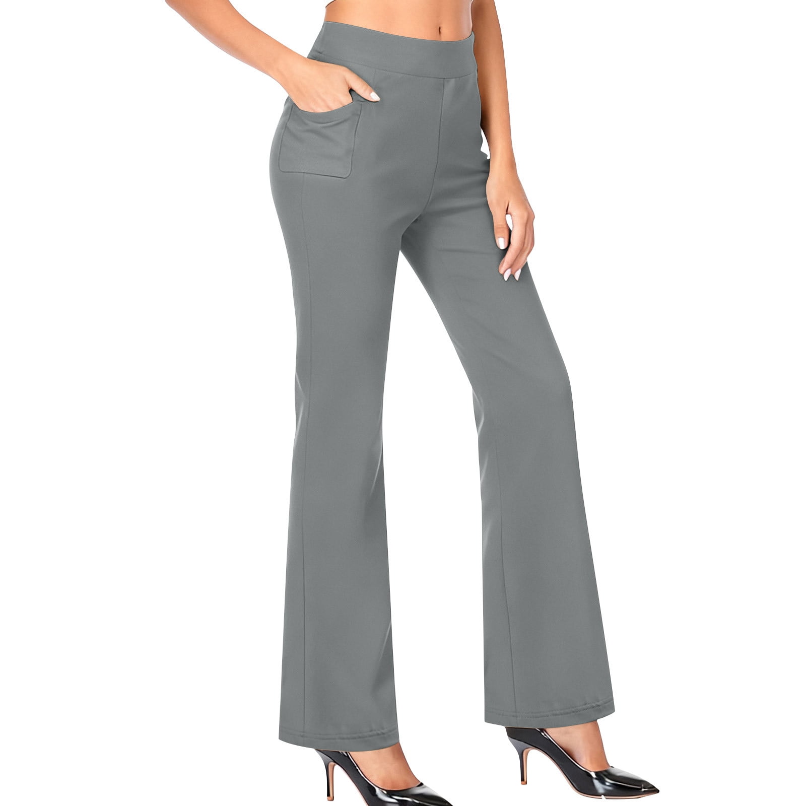 XFLWAM Women's Yoga Dress Pants Stretchy Work Slacks Business Casual ...