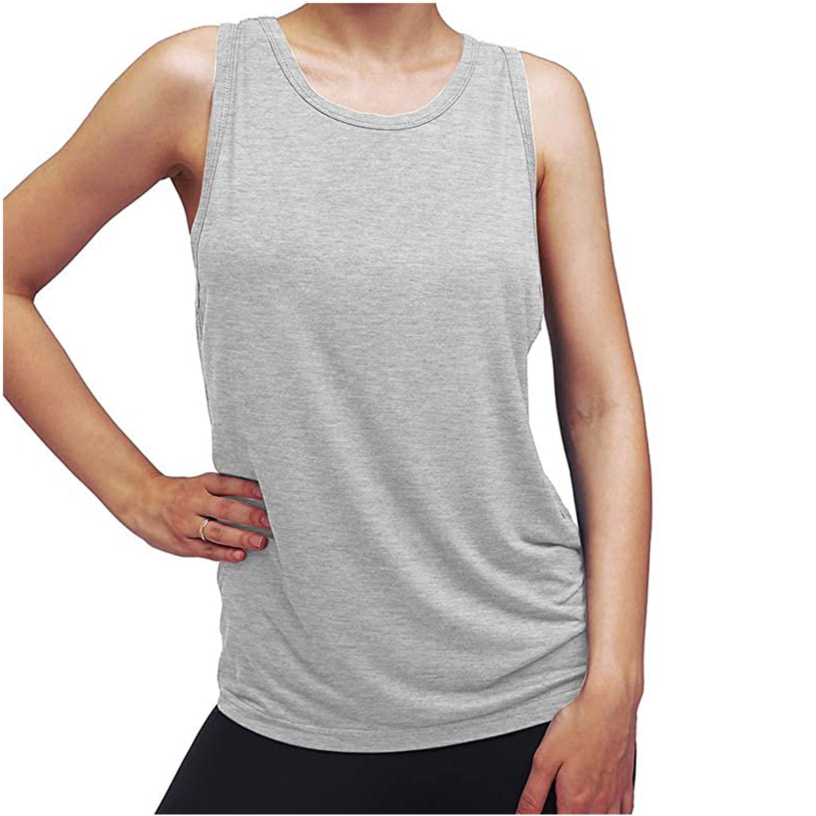 XFLWAM Womens Cross Backless Workout Tops for Women Racerback Tank Tops ...