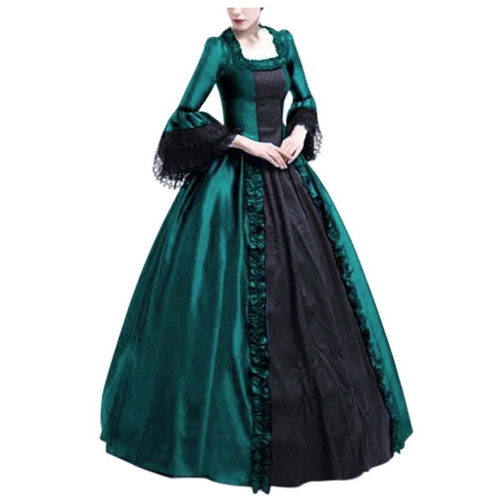 Xflwam Womens Renaissance Medieval Dress Vintage Ball Gown Gothic