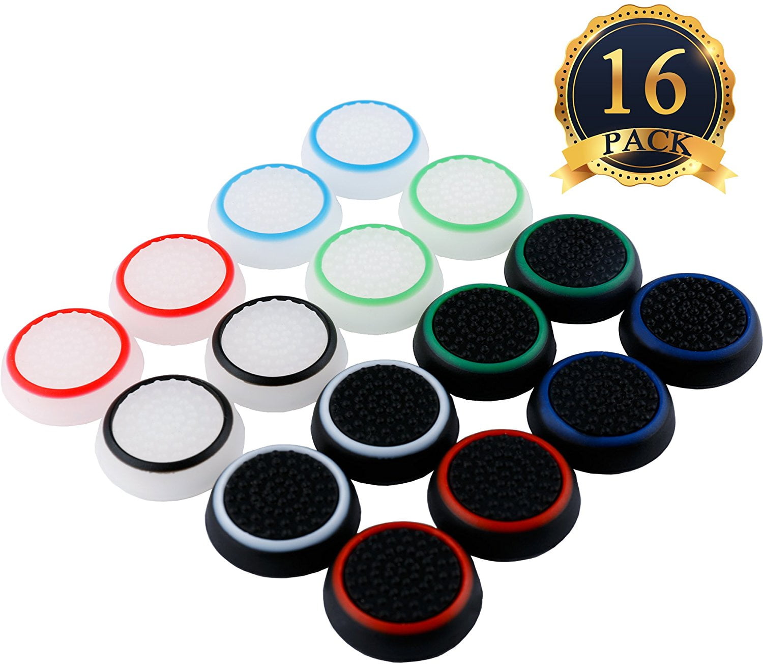 XFUNY 16 PCS Silicone Rubber Accessories, Analog Controller Joystick ...