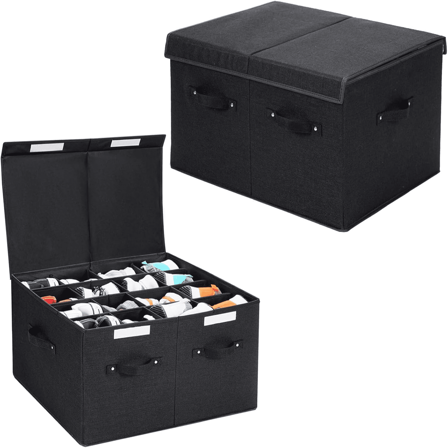 XFUTCVUT 2 Pack Shoe Storage Organizer Fits 32 Pairs Shoe Storage Boxes ...