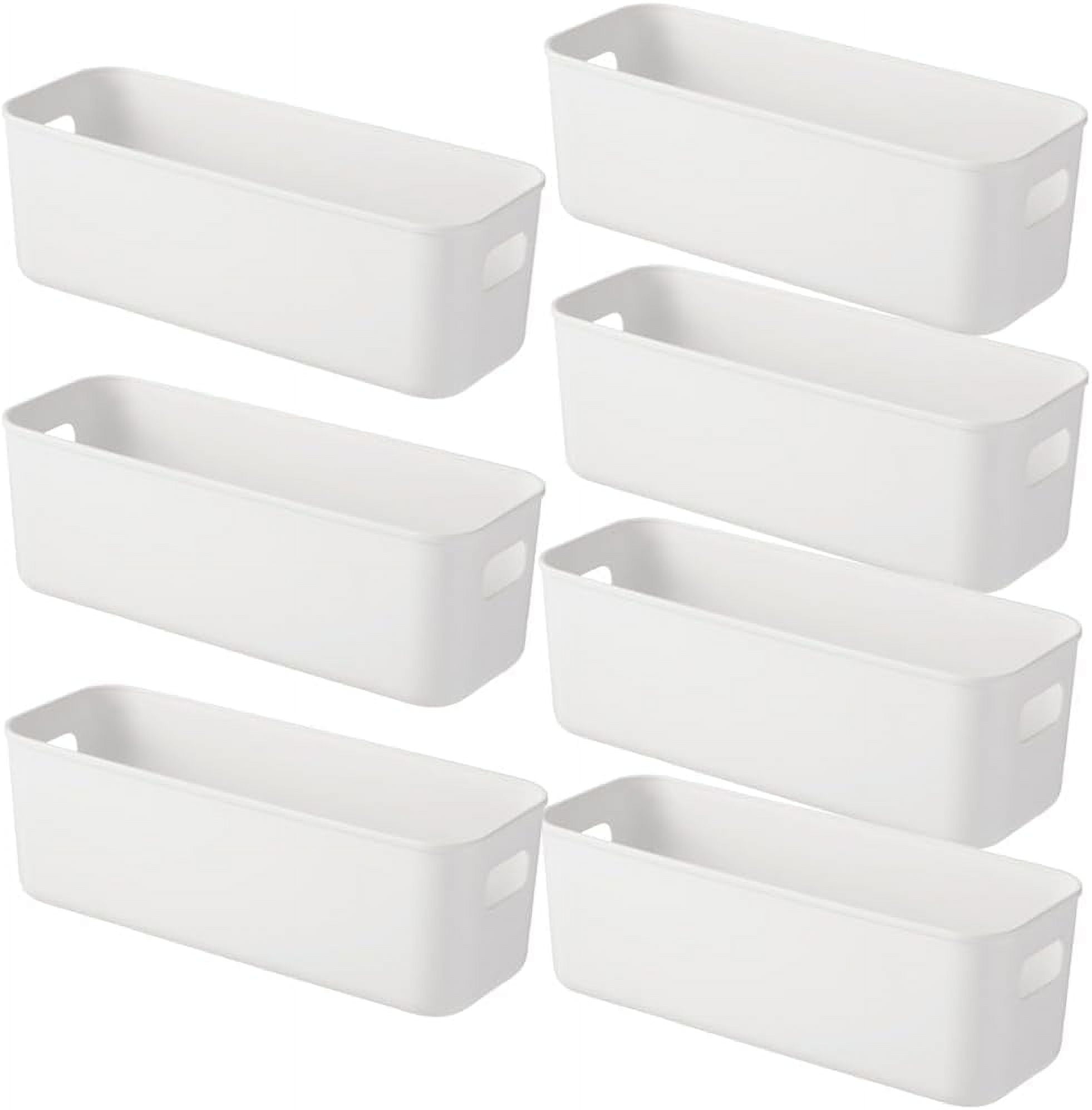 XFUTCVUT 7 Pack Small Plastic Organizing Bin Kitchen Pantry Cabinet ...