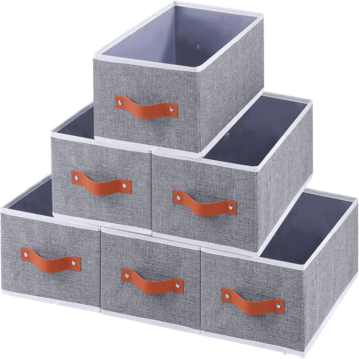 XFUTCVUT Foldable Bins With Handles Fabric Storage Boxes Foldable Bins ...