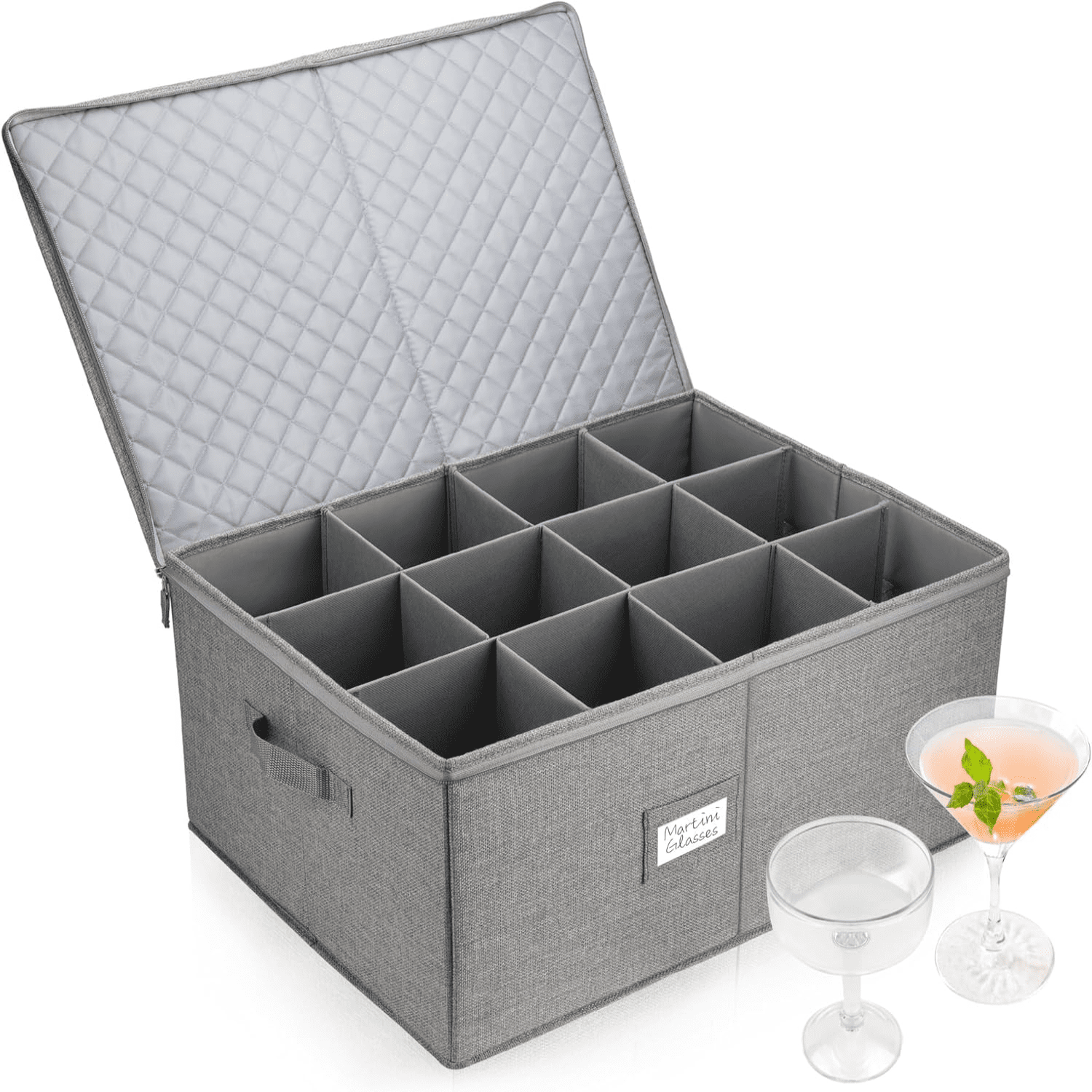XFUTCVUT KFHDMCV Champagne Flute Storage Container Hard Shell Stackable ...