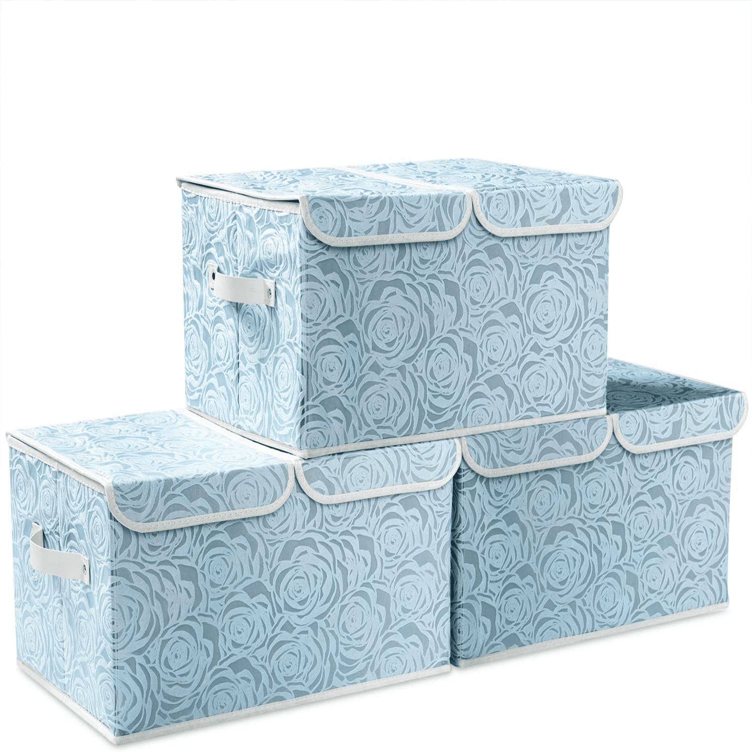 XFUTCVUT KFHDMCV Collapsible Storage Boxes with Lids [5-Pack] Fabric ...