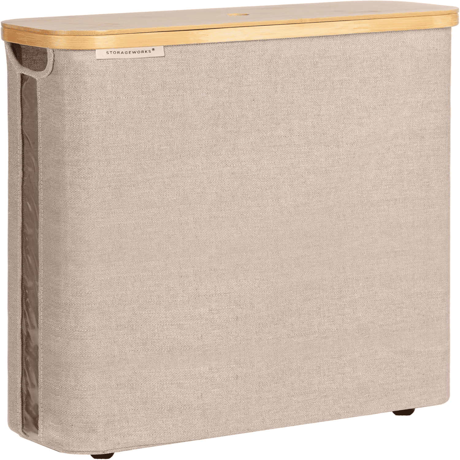 XFUTCVUT Toilet Paper Storage Basket Papers Container with Bamboo Lid ...