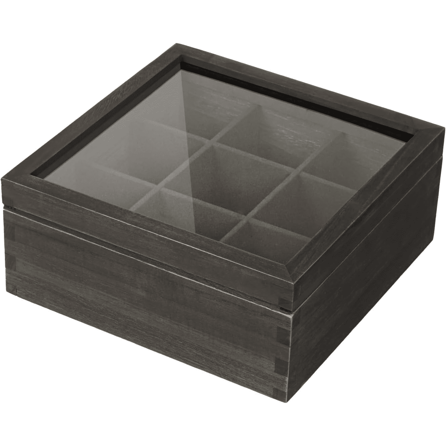 XFUTCVUT Wood Big Black Tea Bag Organizer Storage 12-Compartment Multi ...