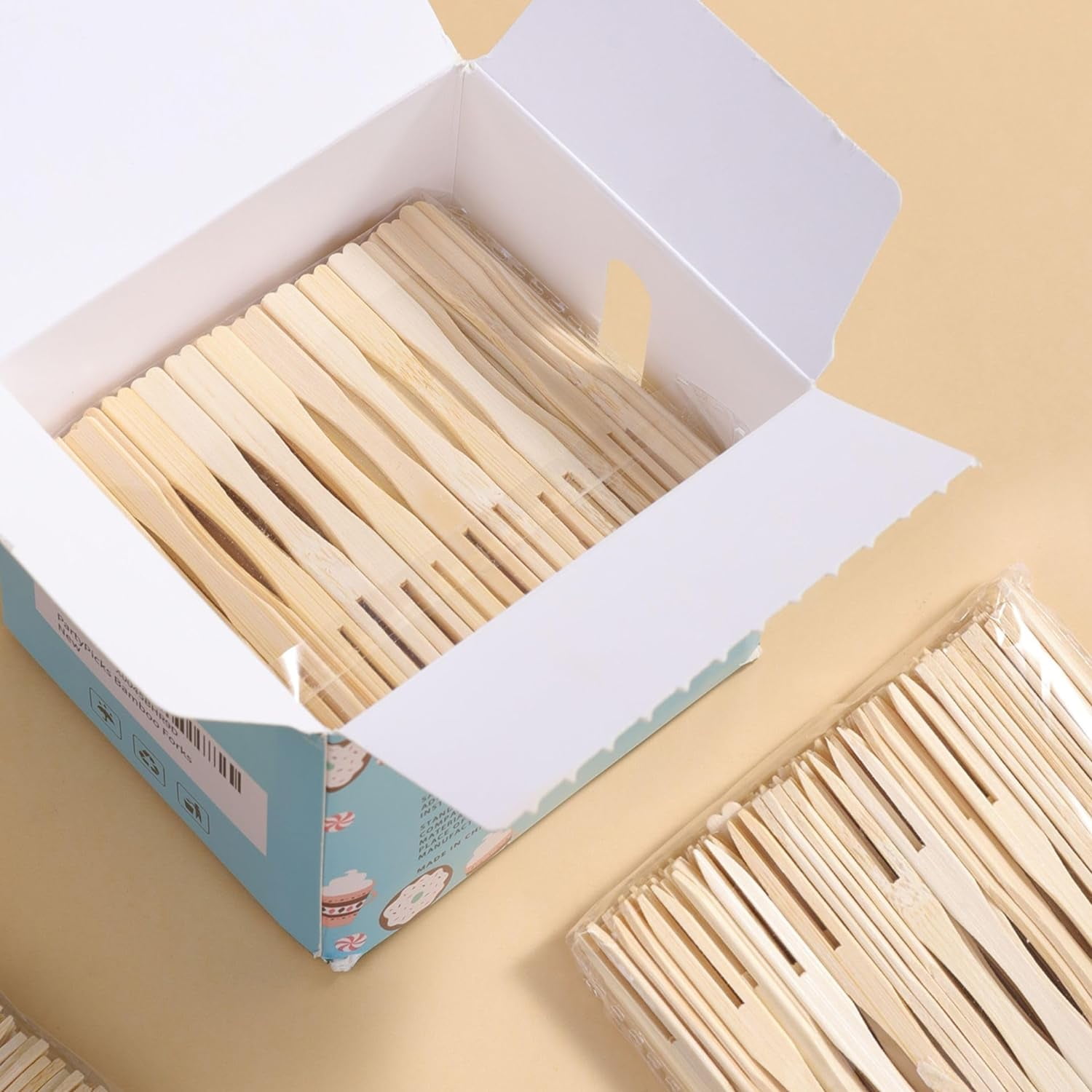XFX-Cocktail picks-500-CT Bamboo Appetizer Forks & Toothpicks ...
