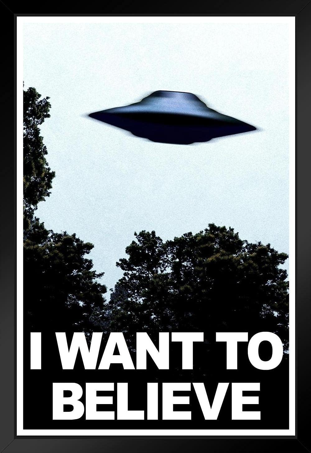 Xu I Want To Believe UFO Aliens TV Show Poster Cool Blue Style Fantasy ...
