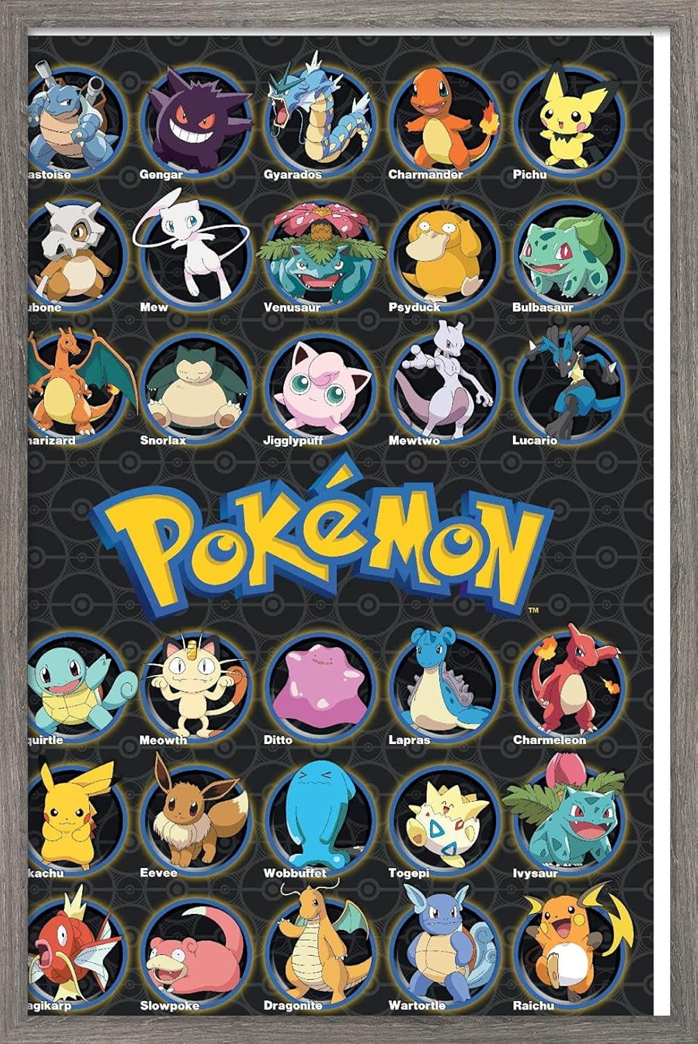 XFX Pokémon - All Time Favorites Wall Poster, 22.375" x 34", Barnwood ...