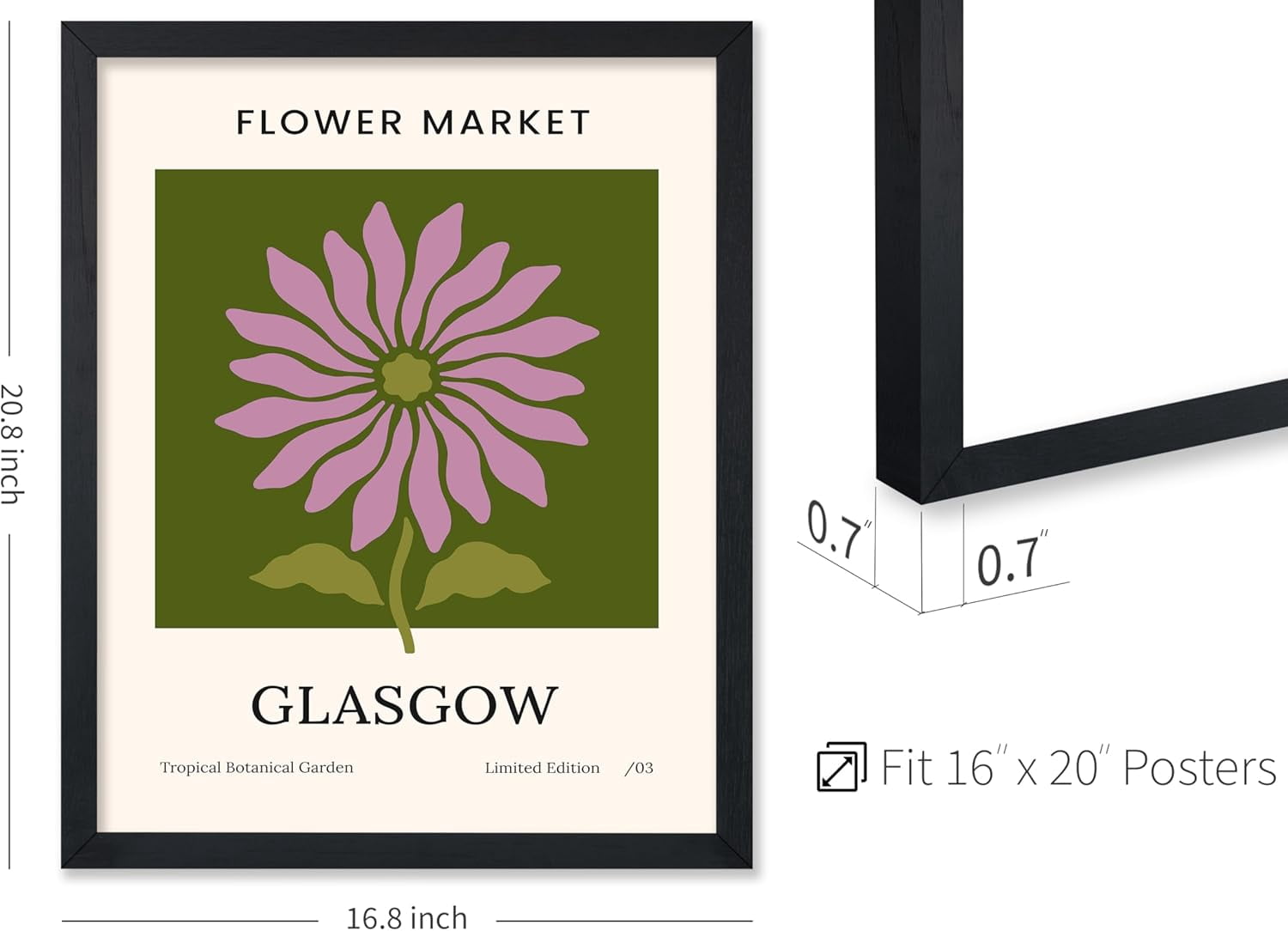 XFX-Posters- Flower Market Poster - Glasgow Print - Boho Art - Flower ...