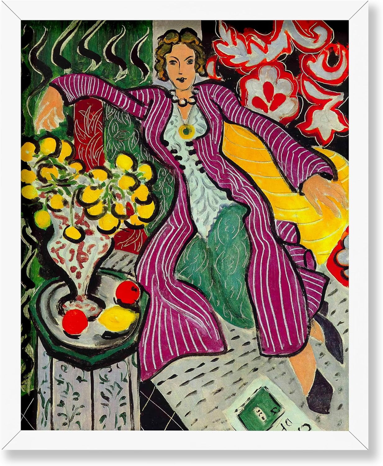 XFX Vintage Henri Matisse Poster - Retro Woman in Purple Robe Print ...