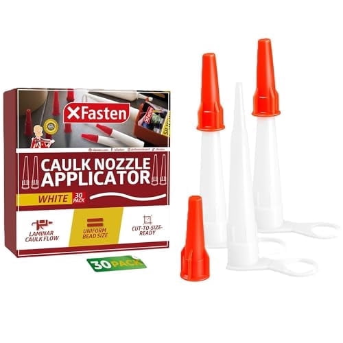 XFasten Caulking Tips 30-Pack - Reusable, Drip-Resistant Caulk Nozzle ...