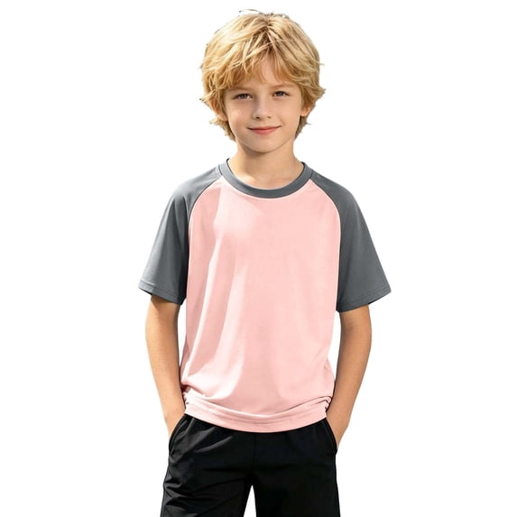 XFeng Boy's UPF 50 Rash Guard Swim Shirts Short Sleeve Sun Protection ...