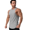 XFeng Mens Drop Arm Tank Tops Gym Workout Sleeveless Muscle Shirts Cut ...