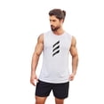 XFeng Mens Drop Arm Tank Tops Gym Workout Sleeveless Muscle Shirts Cut ...