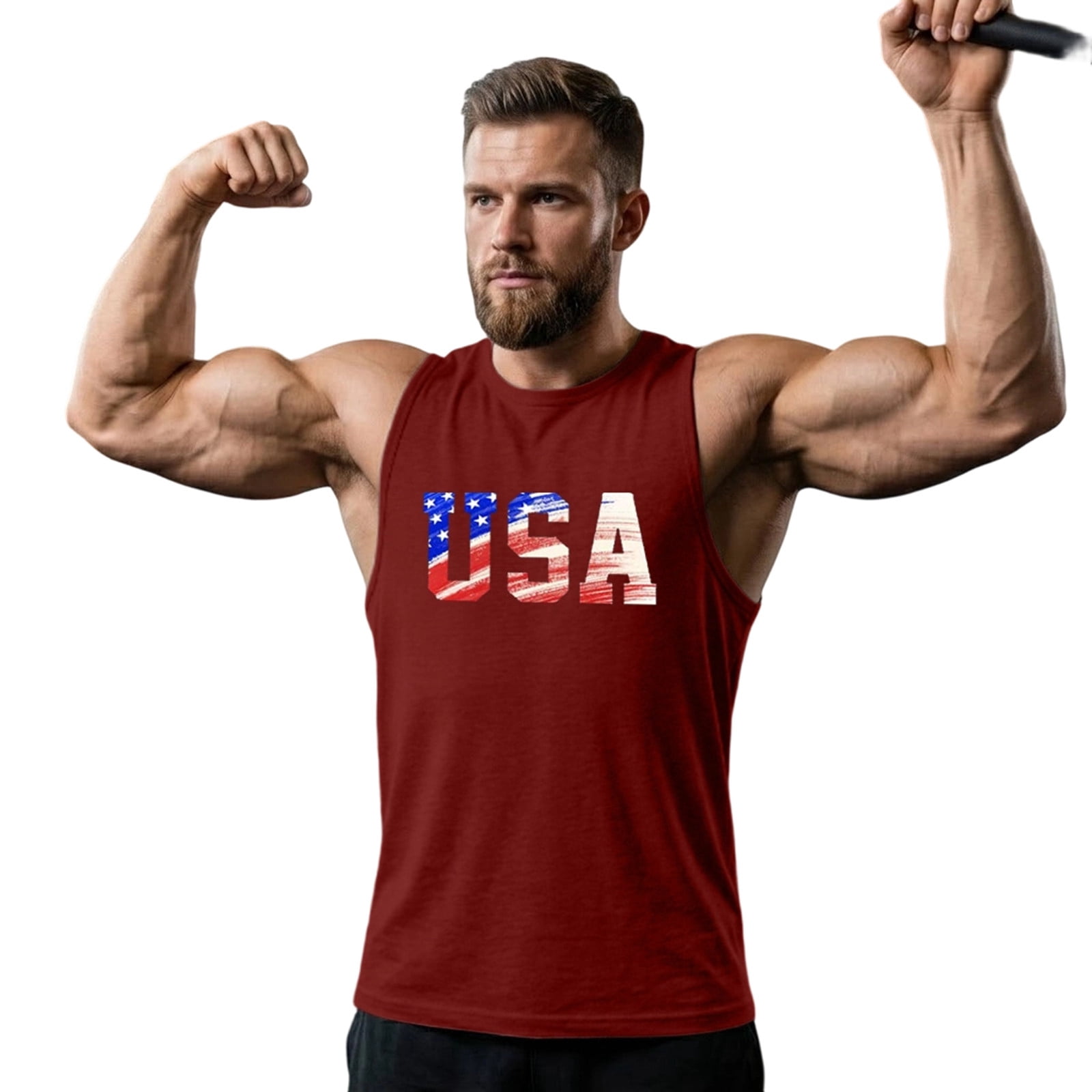 XFeng Mens Drop Arm Tank Tops Gym Workout Sleeveless Muscle Shirts Cut ...
