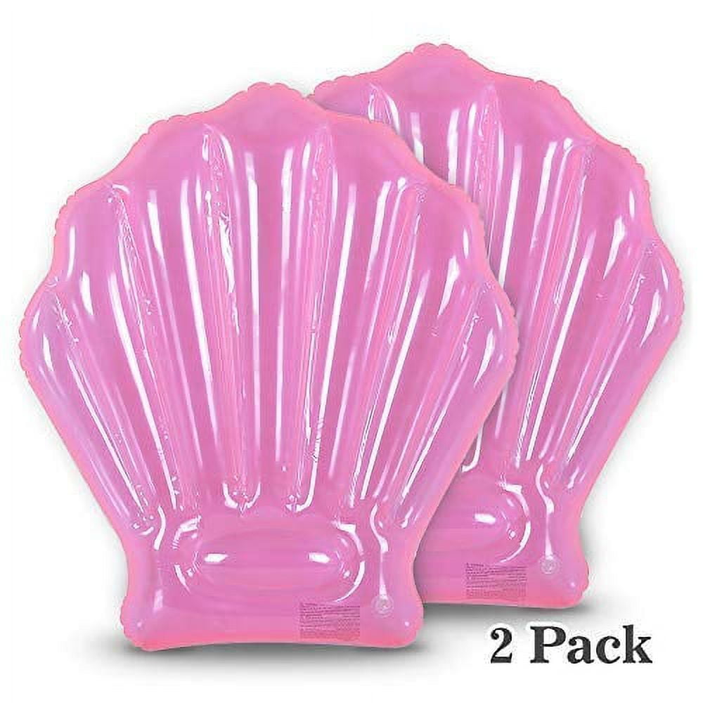 XFlated Seashell Pool Float 2 Pack, Pink Seashell Pool 42 inches ...