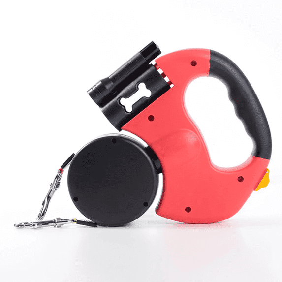 XGEEK (2) Two Dog Reflective Retractable Pet Leash Ropes – 360 Degree ...