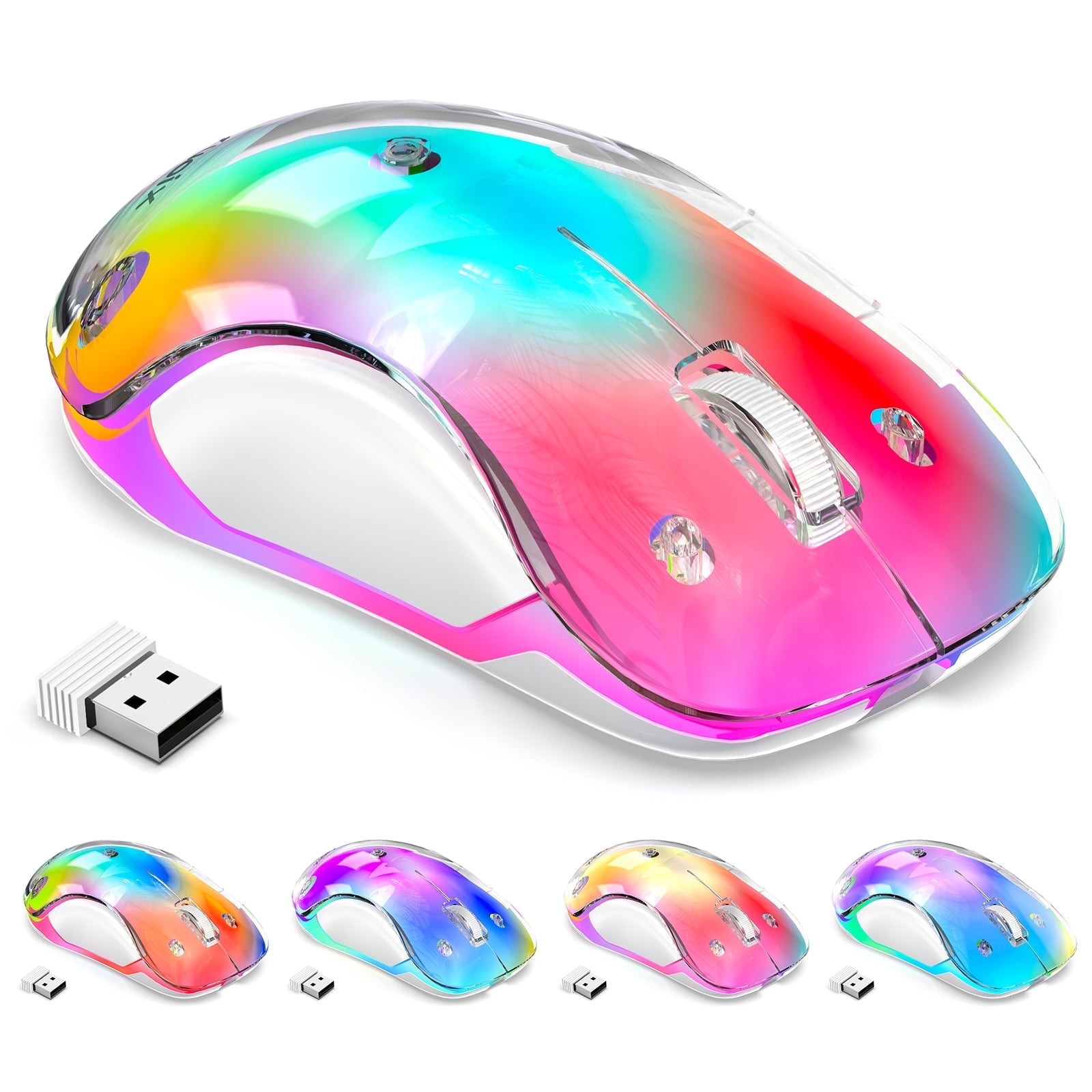 XGERTGI Gaming Mouse Wired, 2.4G Wired Computer Mouse USB Mice with 6 ...