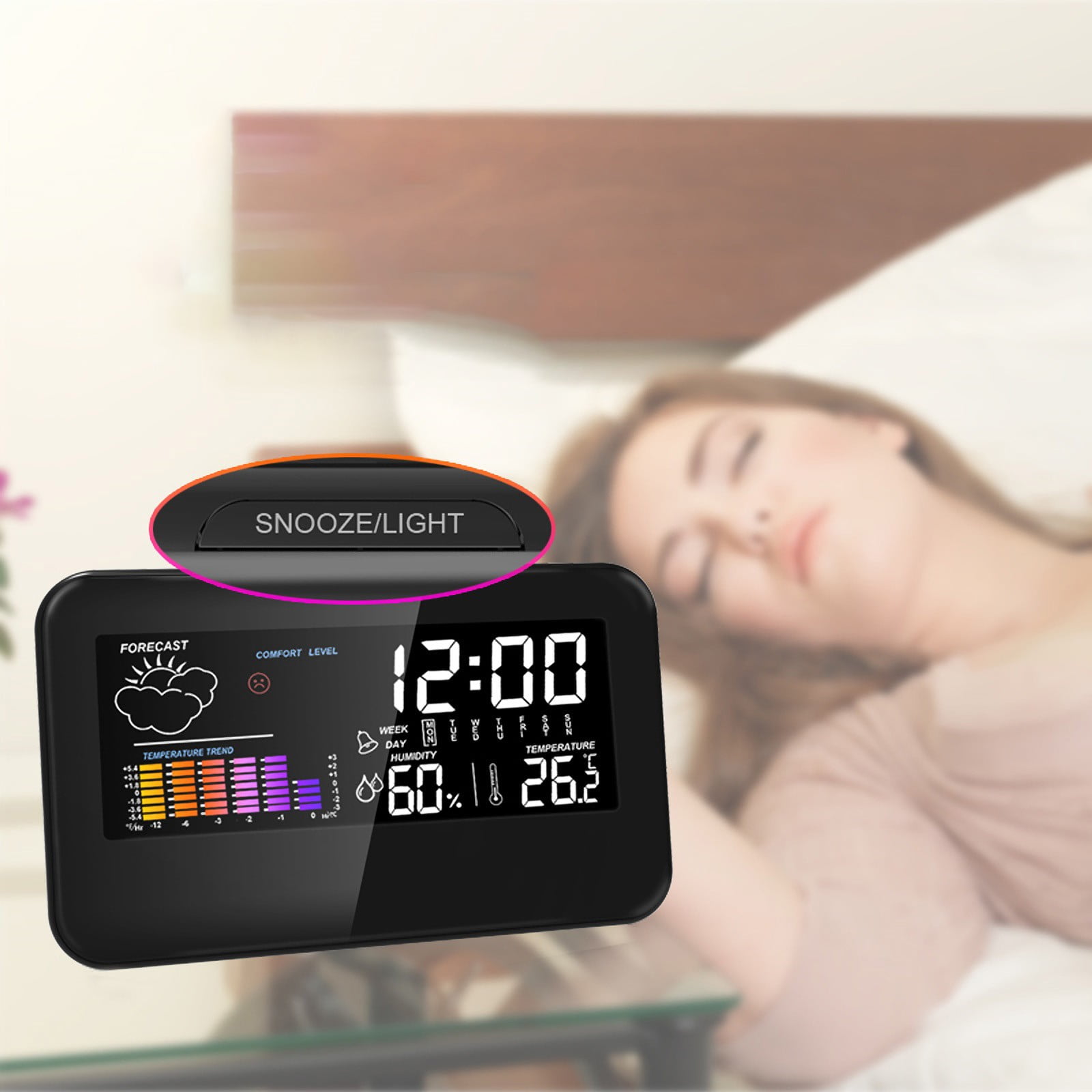 XGFHYJEH Alarm Clock, Atomic Clocks, Alarm Clock for Kids, Digital ...