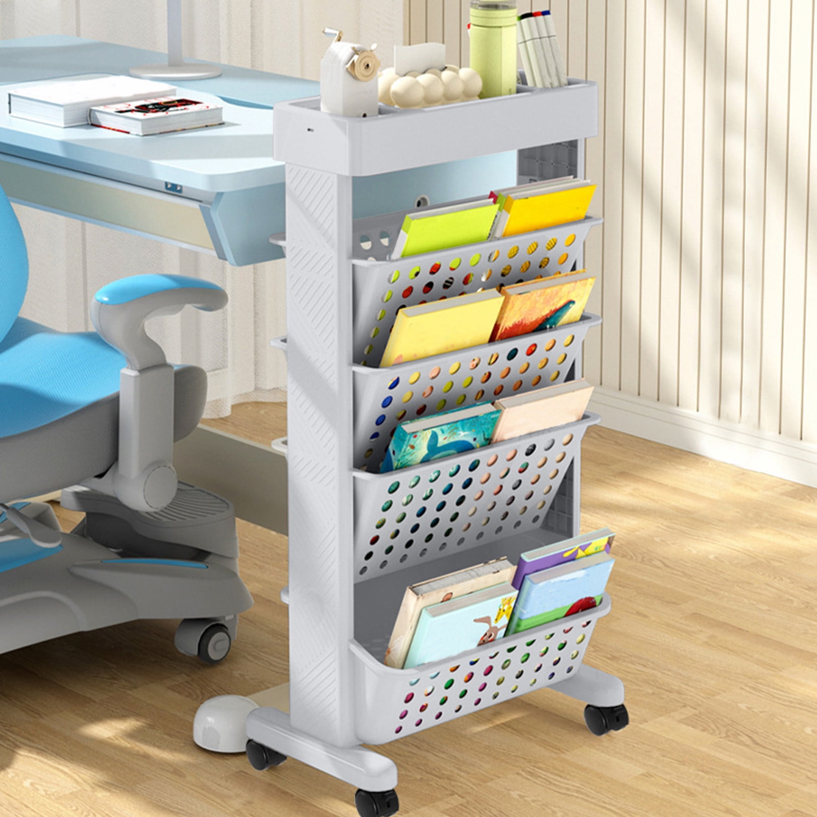 XGFHYJEH Book Shelf, Wood Book Shelfs, Book Cases, Movable Classroom ...