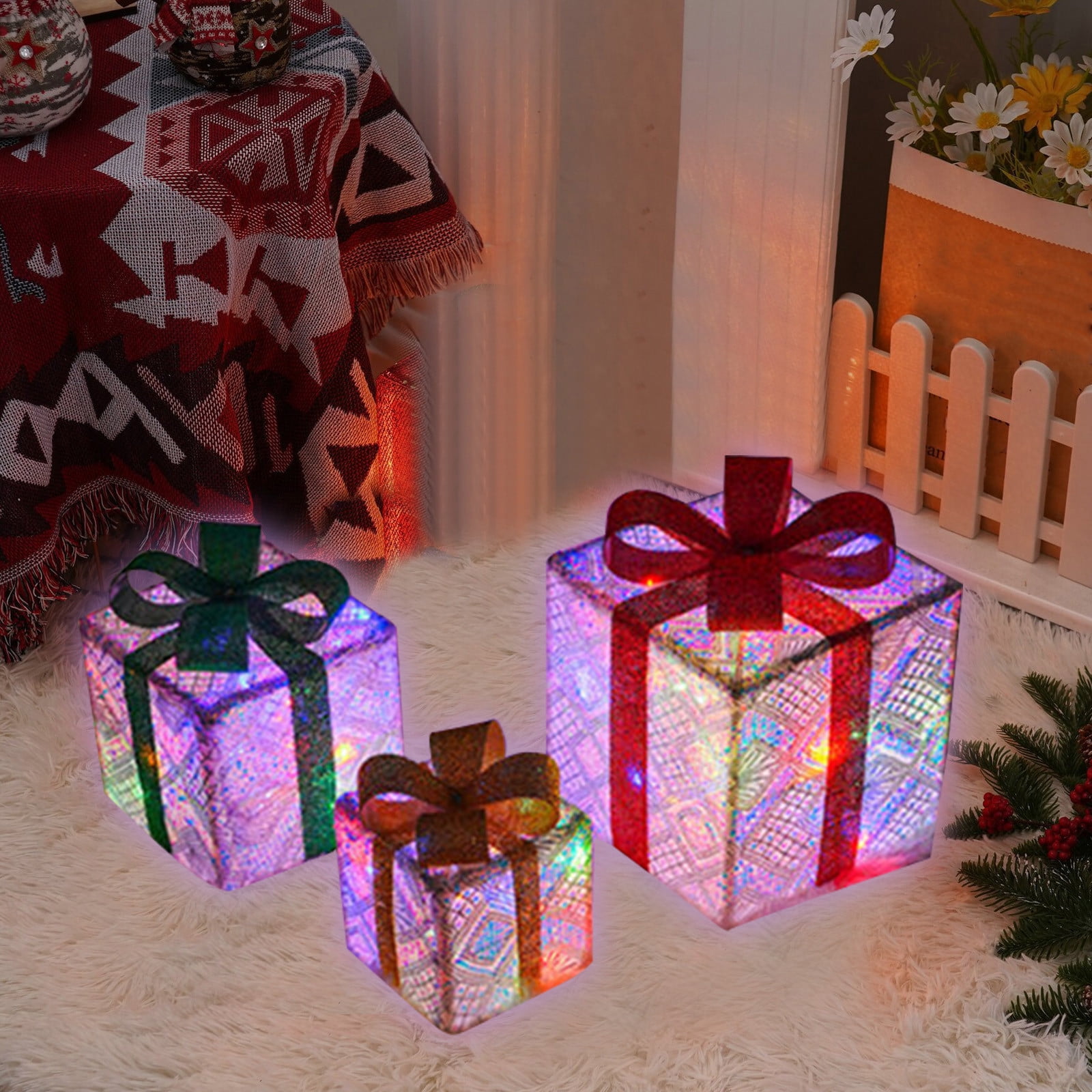 XGFHYJEH Christmas Gift Boxes Tree Decorations, Christmas Gift Boxes ...