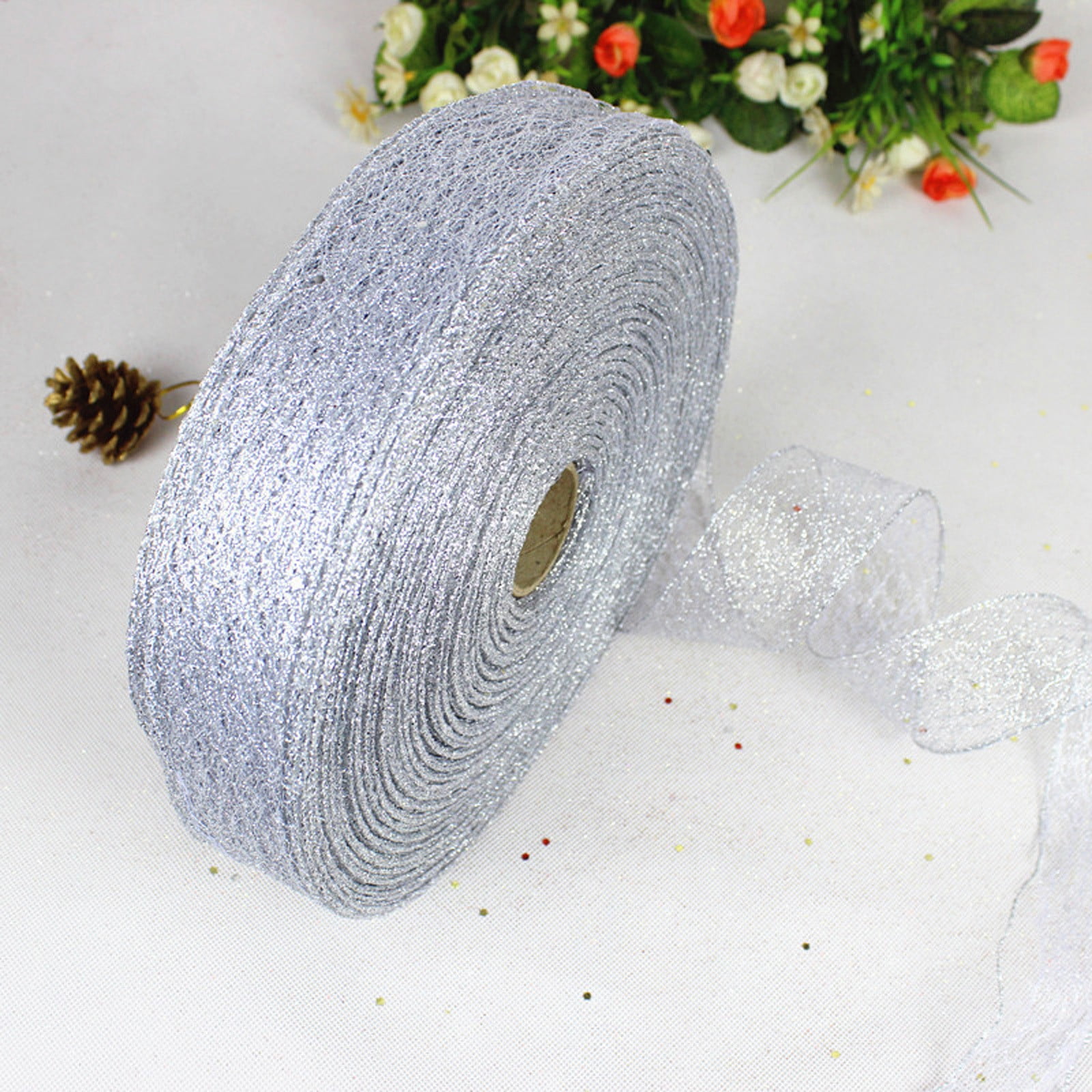 XGFHYJEH Christmas Ribbon for Tree, Christmas Tree Decoration With 2 ...