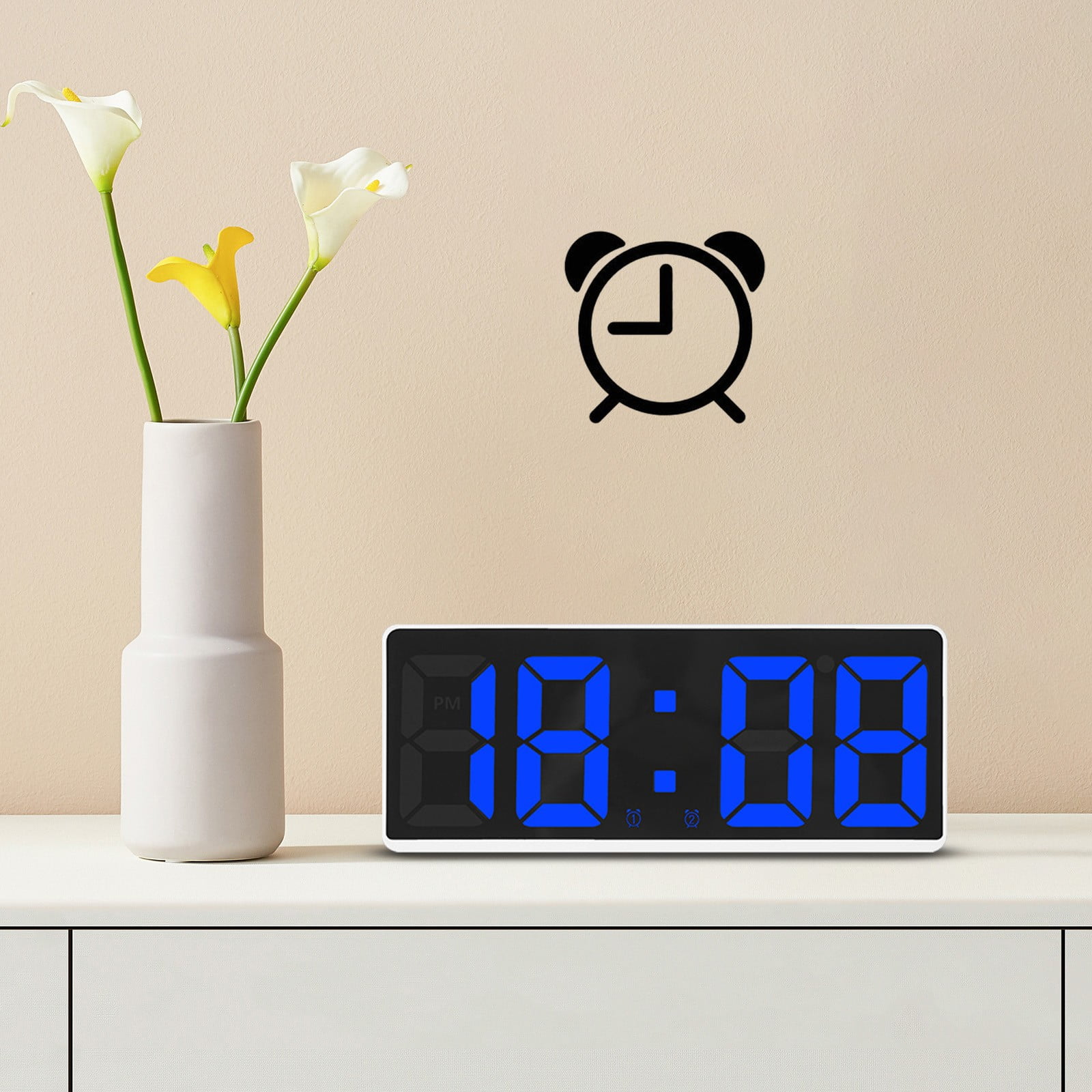 XGFHYJEH Digital Clocks, Alarm Clock, Alarm Clock for Heavy Sleepers ...