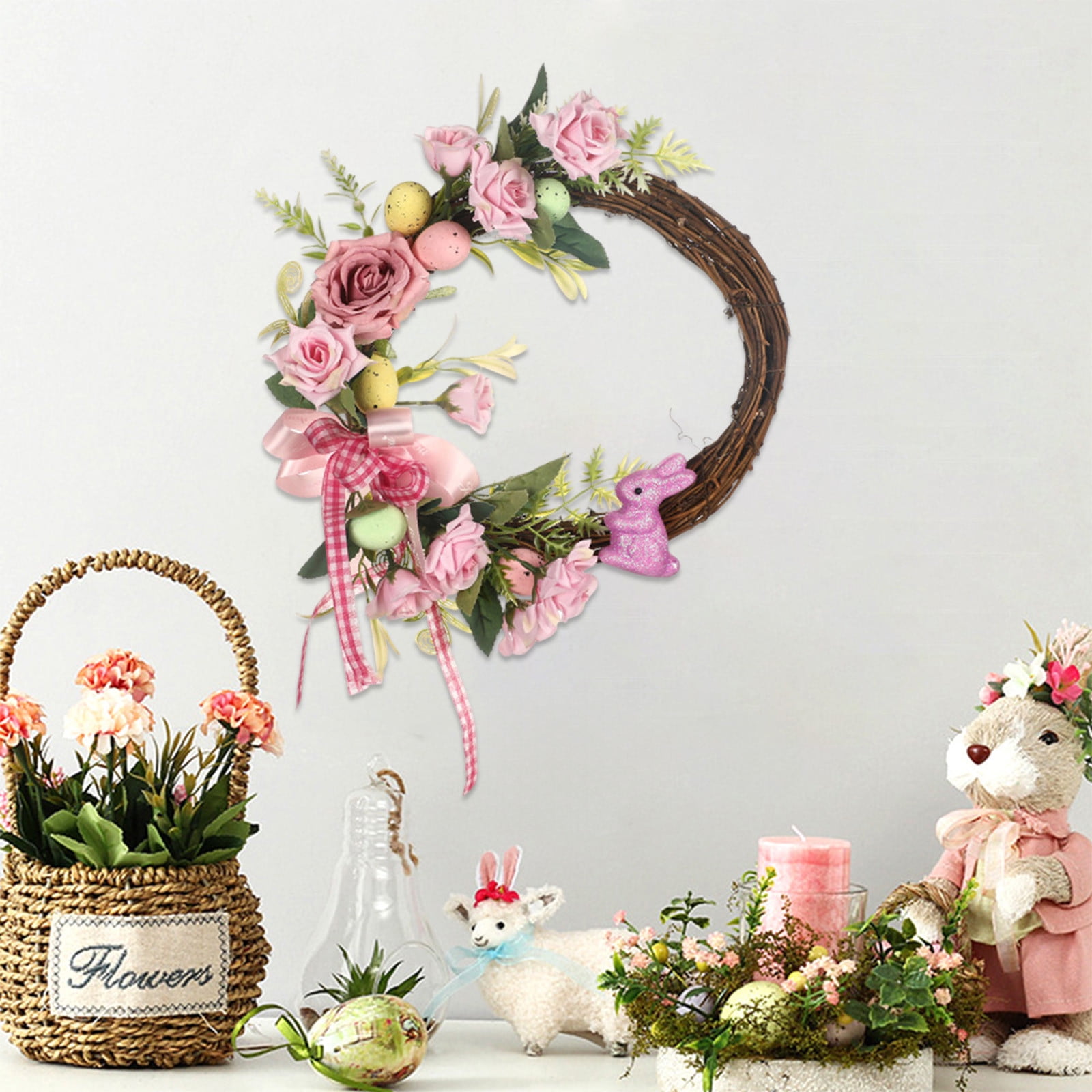 XGFHYJEH Easter Wreaths Clearance, Easter Wreaths & Garland, Large ...