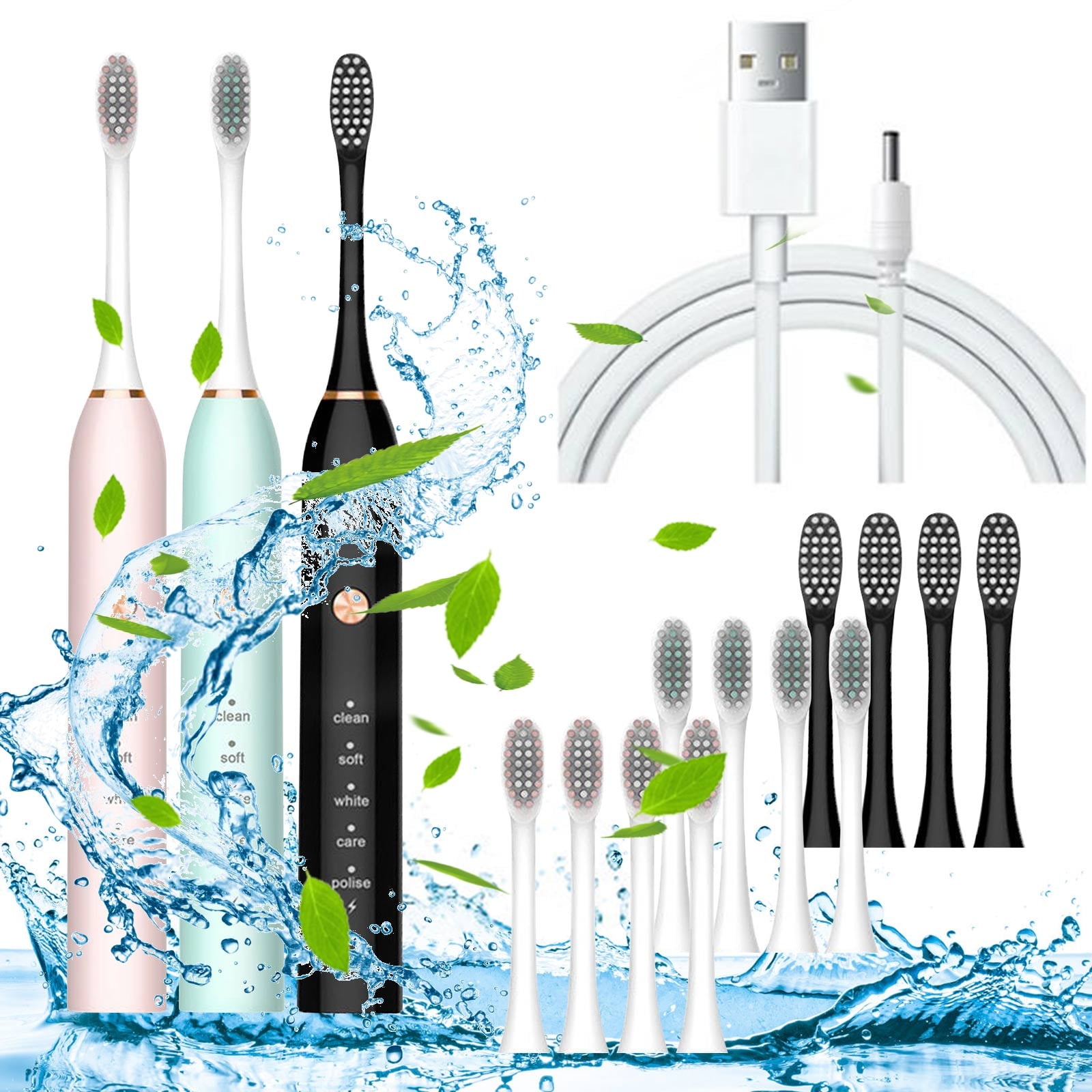 XGFHYJEH Extra Soft Electric Toothbrush for Adults, Waterproof ...