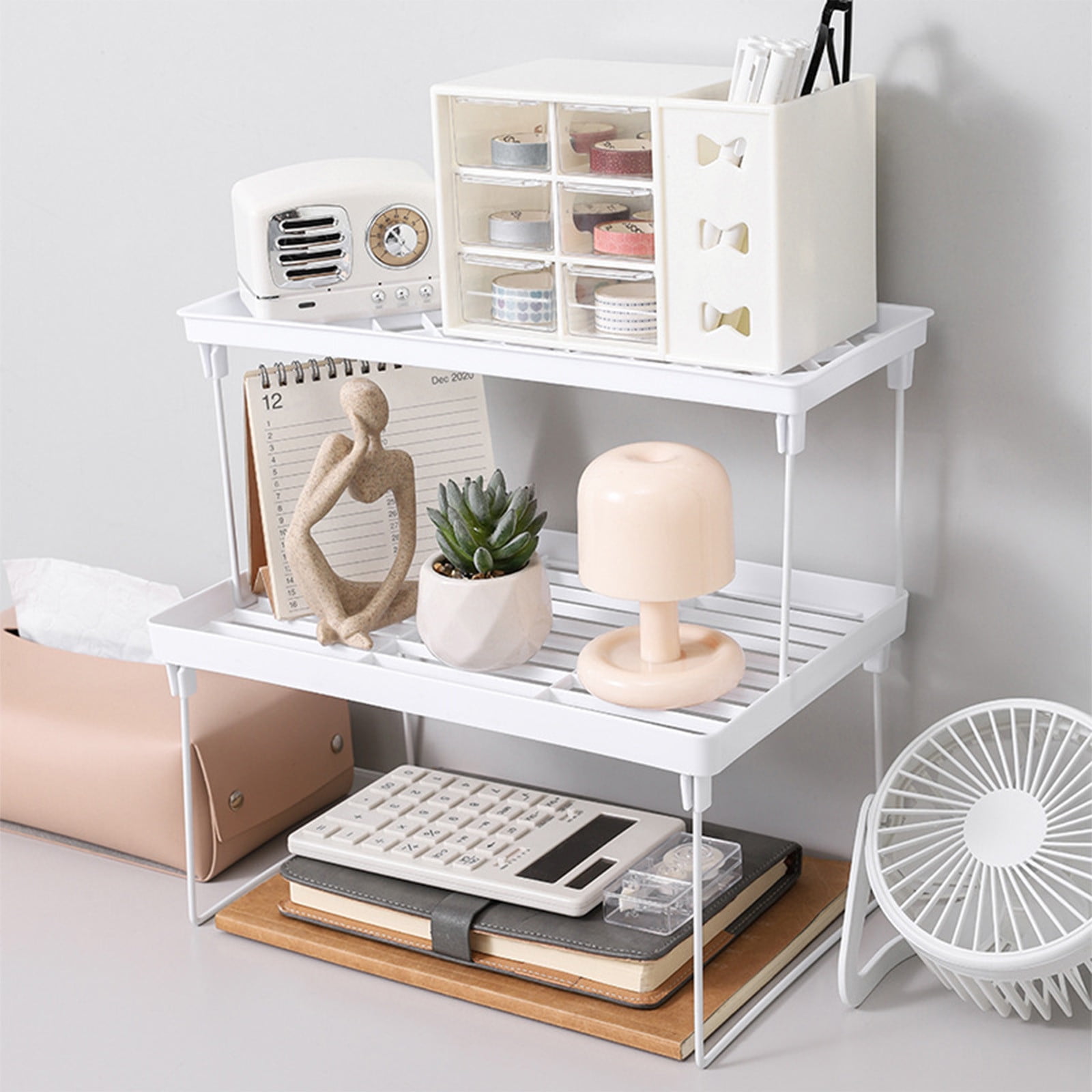 XGFHYJEH Tabletop Storage Shelf, Tabletop Storage Rack, Freestanding ...