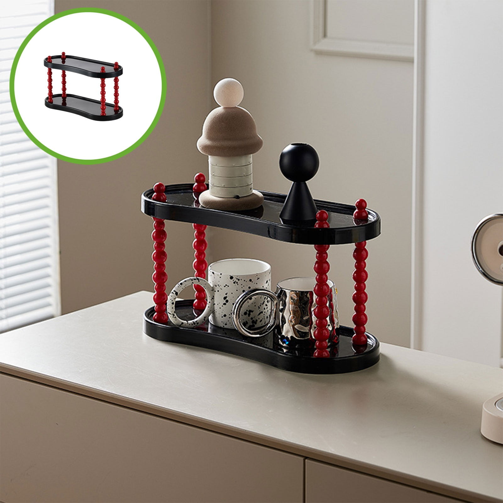 XGFHYJEH Tabletop Storage Shelf, Tabletop Storage Rack, Freestanding ...