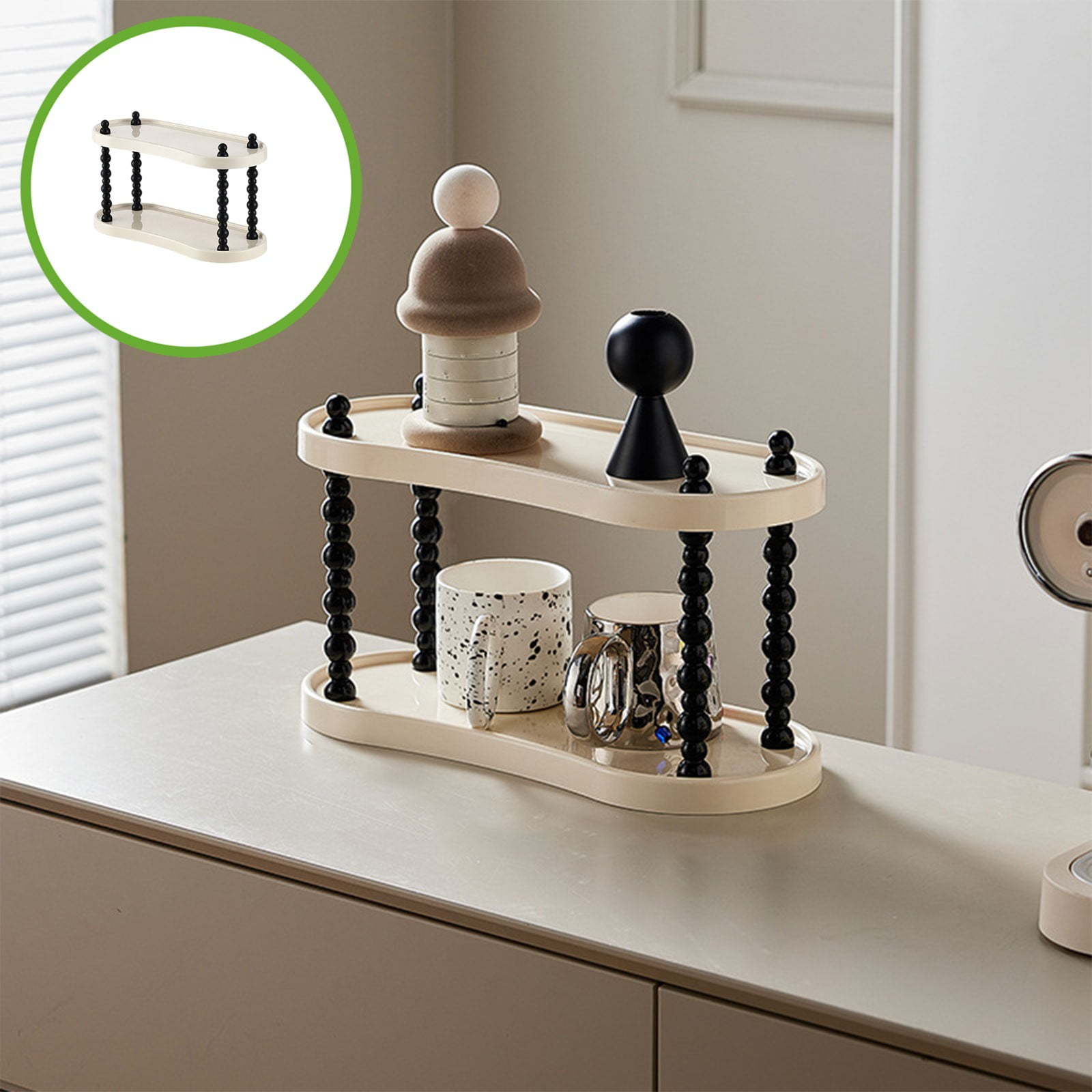 XGFHYJEH Tabletop Storage Shelf, Tabletop Storage Rack, Freestanding ...