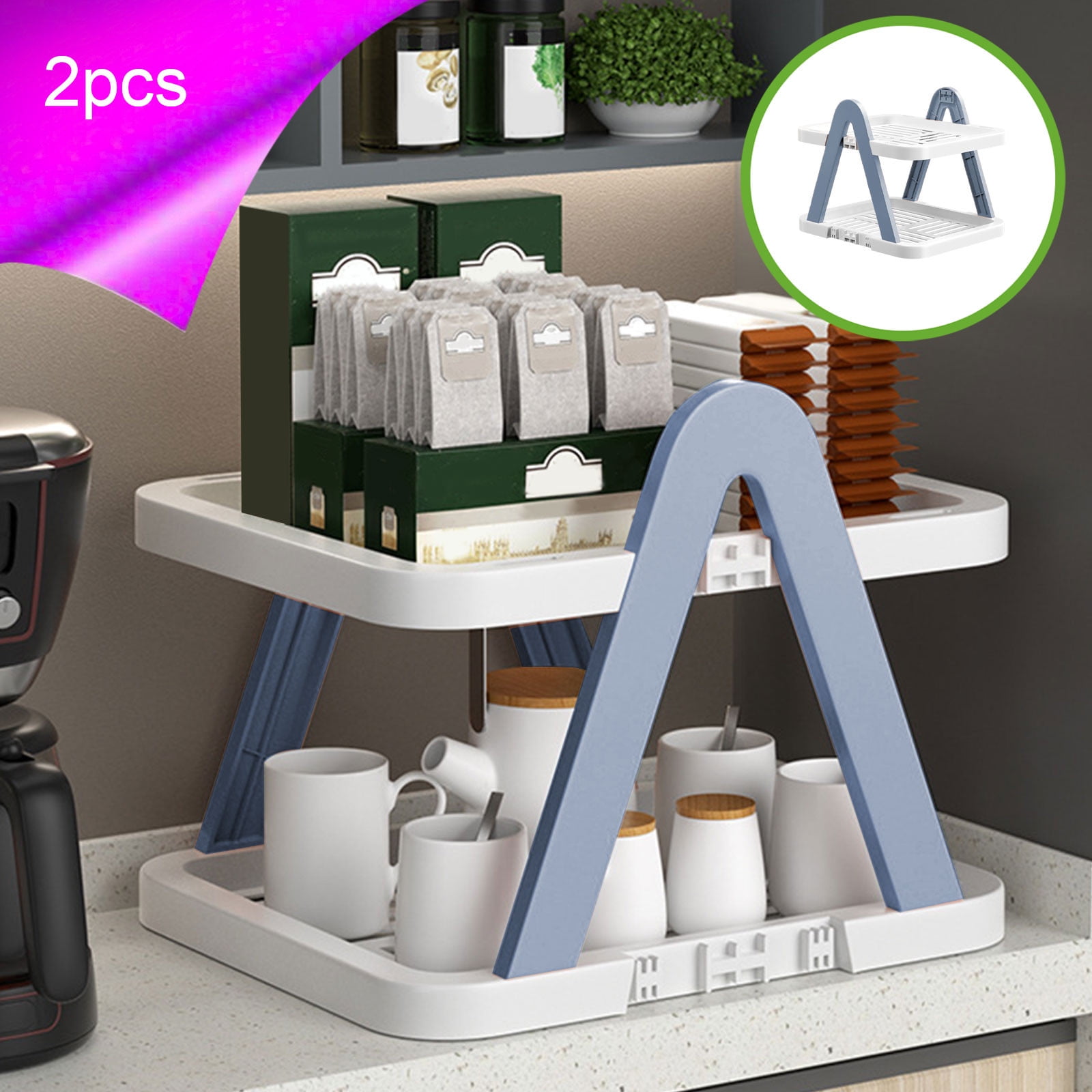 XGFHYJEH Tabletop Storage Shelf, Tabletop Storage Rack, Freestanding ...