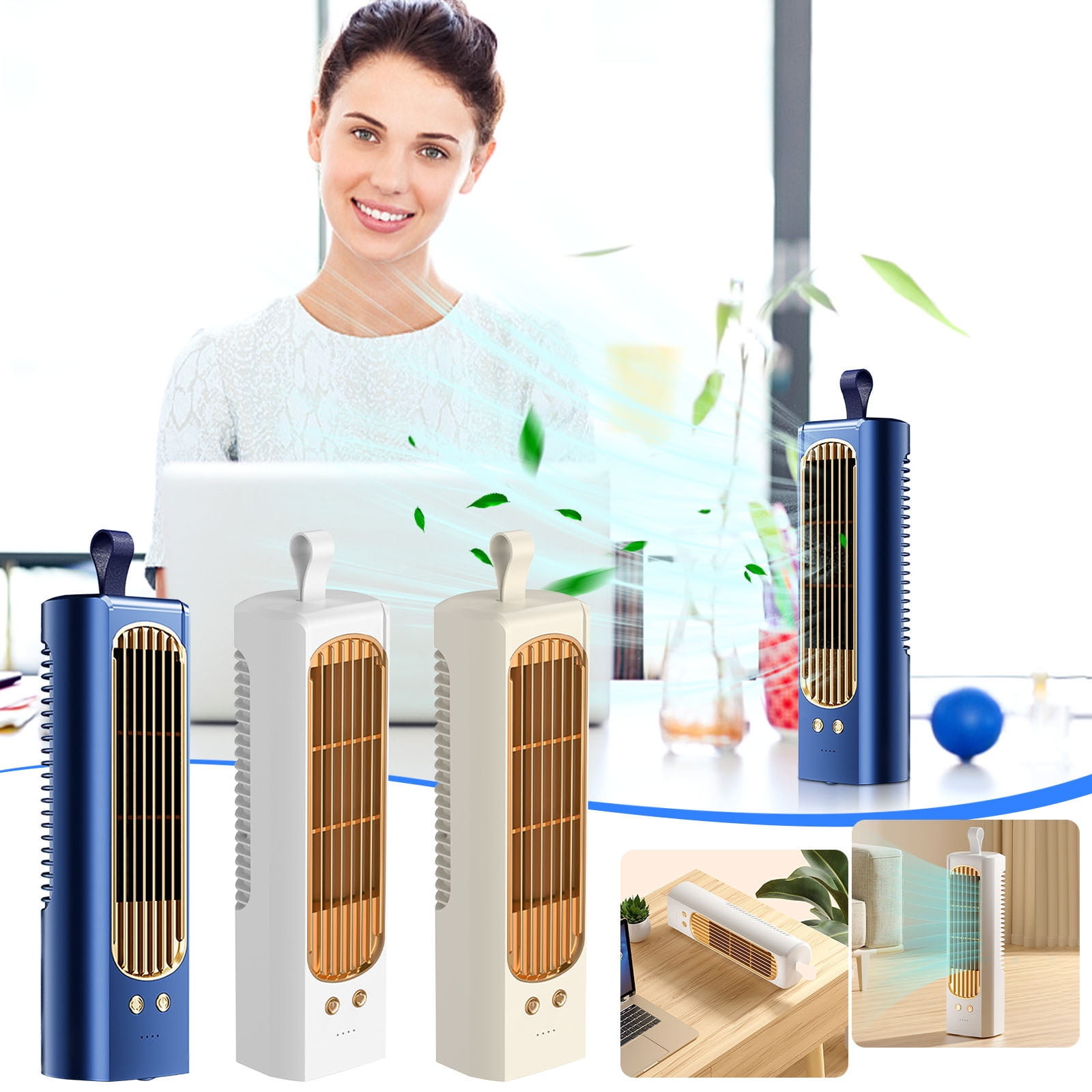XGFHYJEH Tower Fan, Bladeless Tower Fan, Small Floor Fan, Personal ...