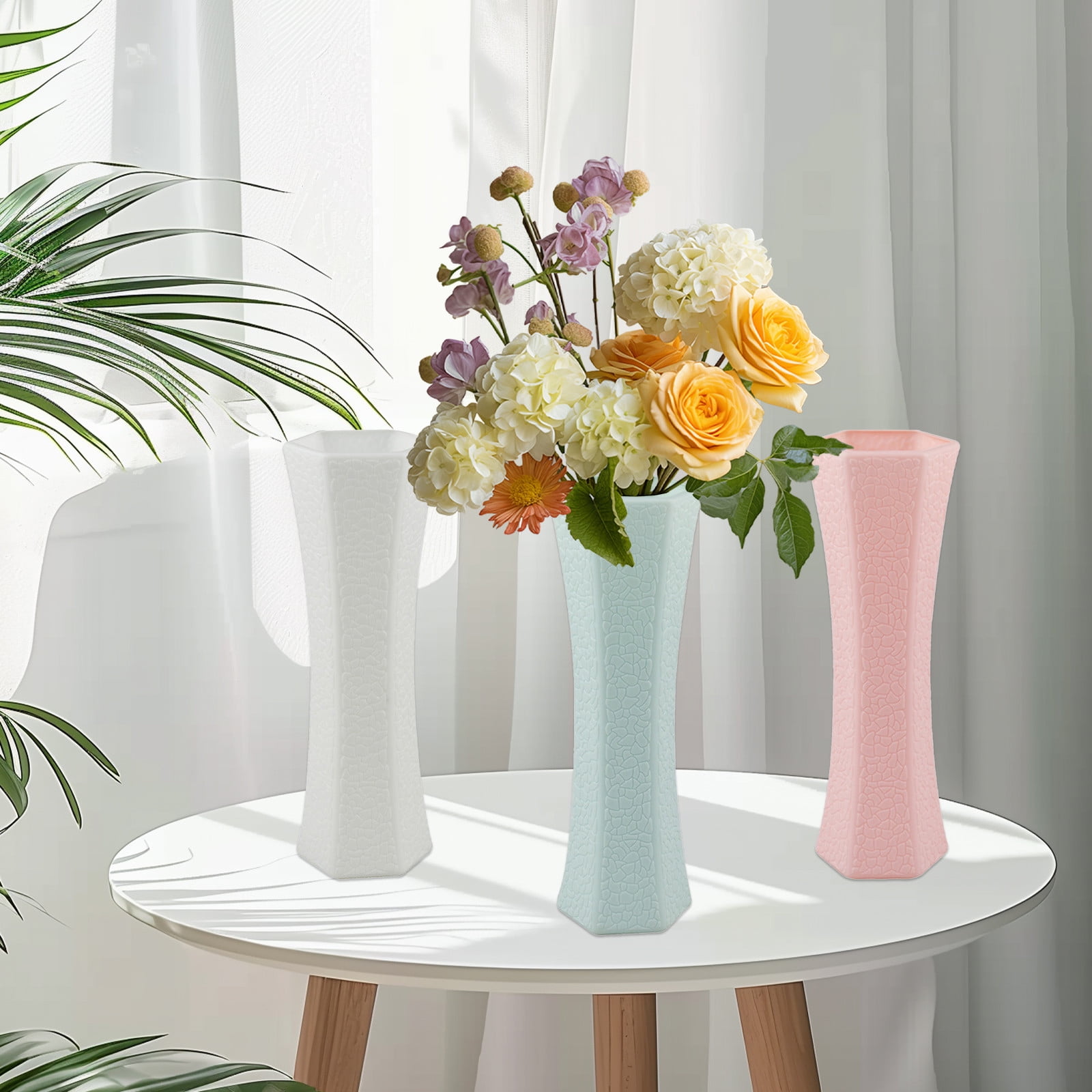 XGFHYJEH Vase, Flower Vase, Vase Decor, Plastic Vase, Spring Vase ...